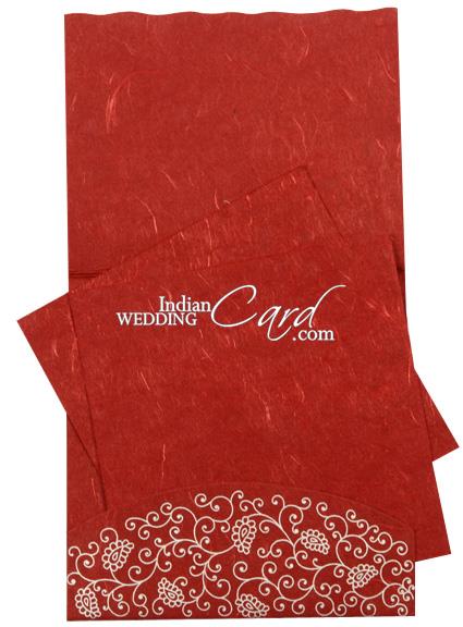 D-1812, Red Color, Handmade Paper, Small Size Cards, Light Weight Cards ...