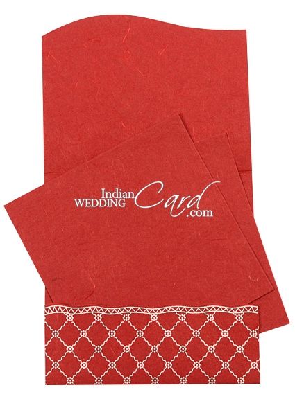 D-1832, Red Color, Handmade Paper, Small Size Cards, Light Weight Cards ...