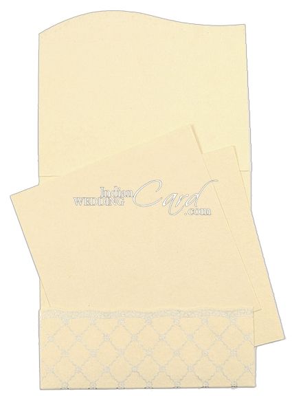 D-1833, Cream Color, Shimmery Finish Paper, Small Size Cards, Light ...