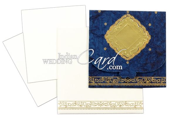 D-2147, Blue Color, Handmade Paper, Odd Shape Cards, Small Size Cards ...