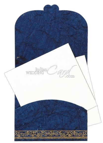 D-2147, Blue Color, Handmade Paper, Odd Shape Cards, Small Size Cards ...