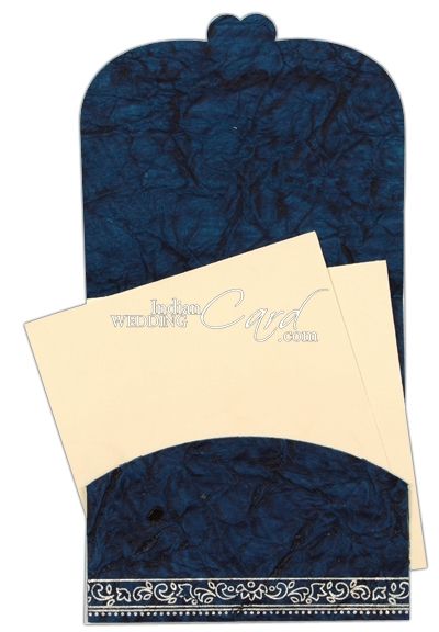 D-2154, Blue Color, Handmade Paper, Odd Shape Cards, Small Size Cards ...