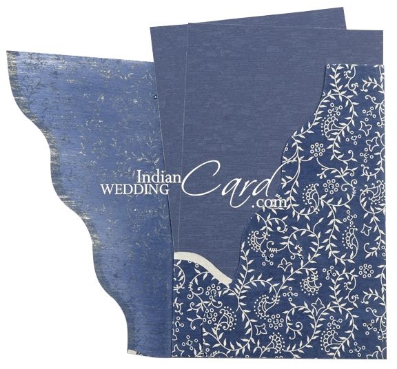 D-2293, Blue Color, Light Weight Cards, Designer Multifaith Invitations ...