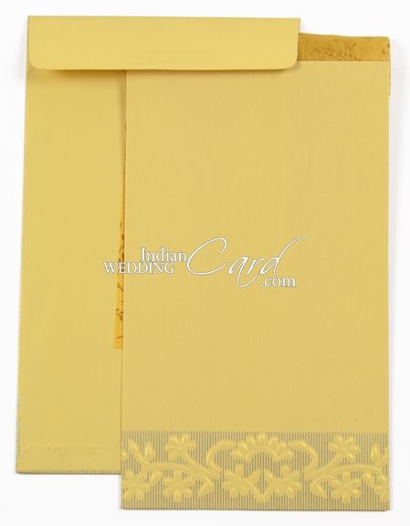 D-2445, Yellow Color, Shimmery Finish Paper, Single Sheet Cards, Light ...