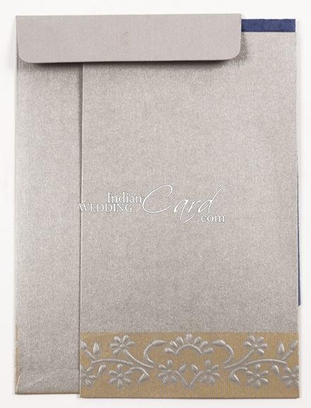 D-2504, Silver Color, Shimmery Finish Paper, Single Sheet Cards, Small ...