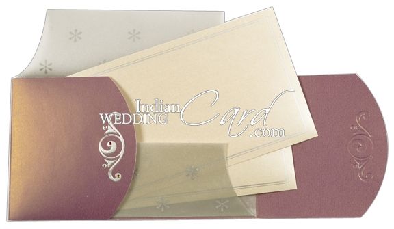 D-2823, Purple Color, Shimmery Finish Paper, Odd Shape Cards, Designer ...