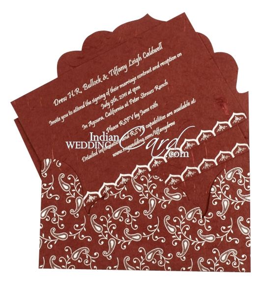 D-2860, Red Color, Handmade Paper, Small Size Cards, Light Weight Cards ...