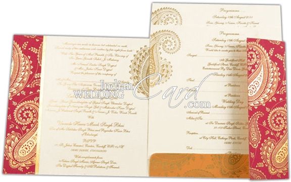 D-2872, Pink Color, Designer Multifaith Invitations.