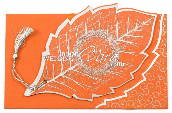 D-3145, Orange Color, Handmade Paper, Odd Shape Cards, Small Size Cards ...