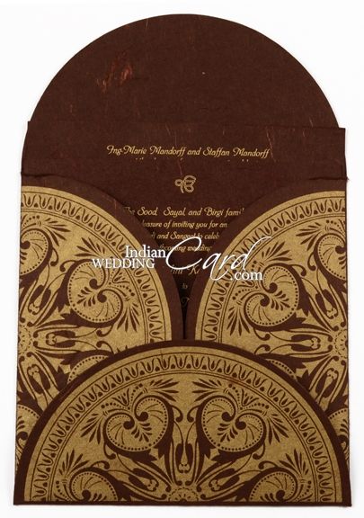 D-3313, Deep maroonish brown Color, Handmade Paper, Odd Shape Cards ...