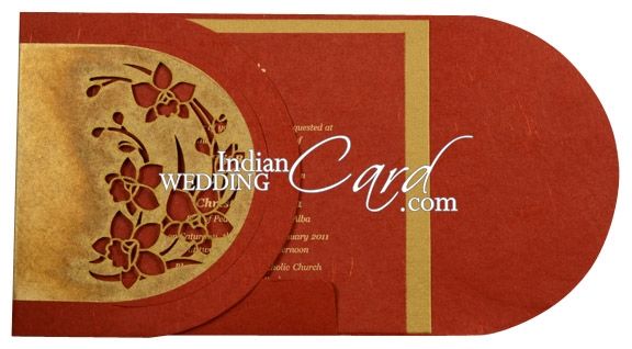 D-3541, Red Color, Handmade Paper, Small Size Cards, Light Weight Cards ...