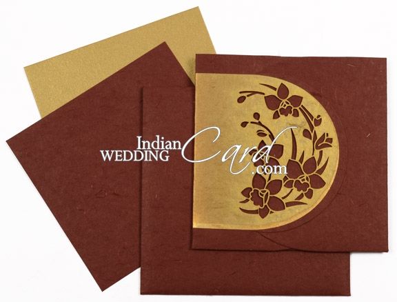 D-3549, Maroon Color, Handmade Paper, Small Size Cards, Light Weight ...