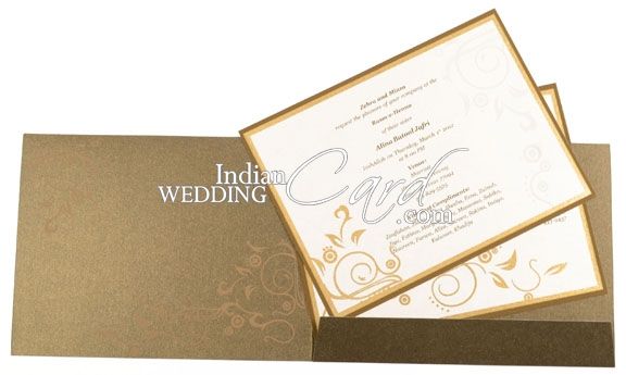 D-3744, Bronze Color, Shimmery Finish Paper, Designer Multifaith ...