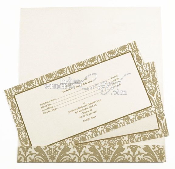 D-3751, Cream Color, Shimmery Finish Paper, Designer Multifaith ...