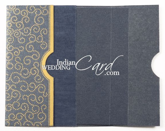 D-3911, Blue Color, Shimmery Finish Paper, Small Size Cards, Light ...