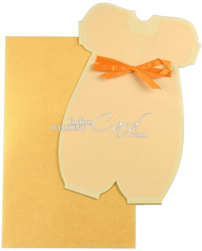 D-3964, Orange Color, Shimmery Finish Paper, Odd Shape Cards, Light ...