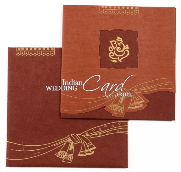 D-403, Maroon Color, Hindu Cards, Hindu Wedding Cards.