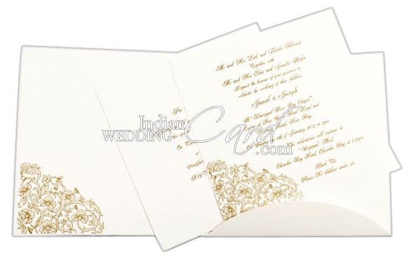 D-418M, White Color, Designer Multifaith Invitations.