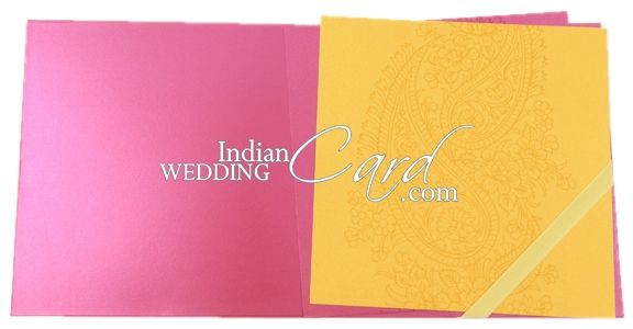 D-4949, Pink Color, Shimmery Finish Paper, Designer Multifaith Invitations.