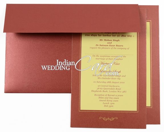 D-5098, Red Color, Shimmery Finish Paper, Exclusive Invitations.