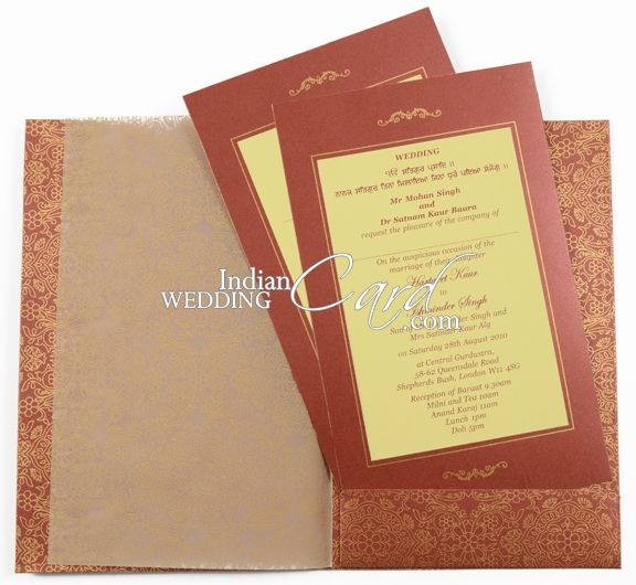 D-5098, Red Color, Shimmery Finish Paper, Exclusive Invitations.