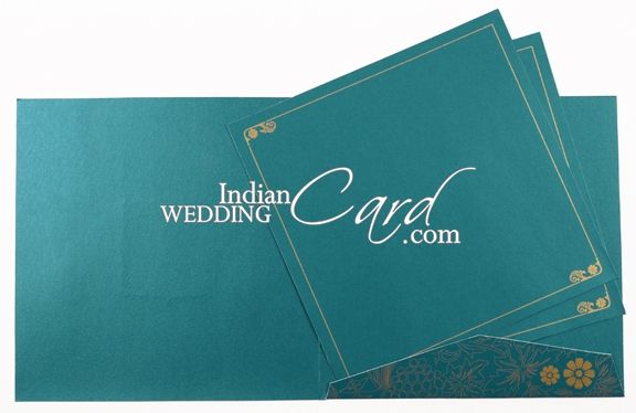 D-5377, Blue Color, Shimmery Finish Paper, Designer Multifaith ...