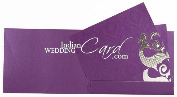 D-5404, Purple Color, Shimmery Finish Paper, Designer Multifaith ...