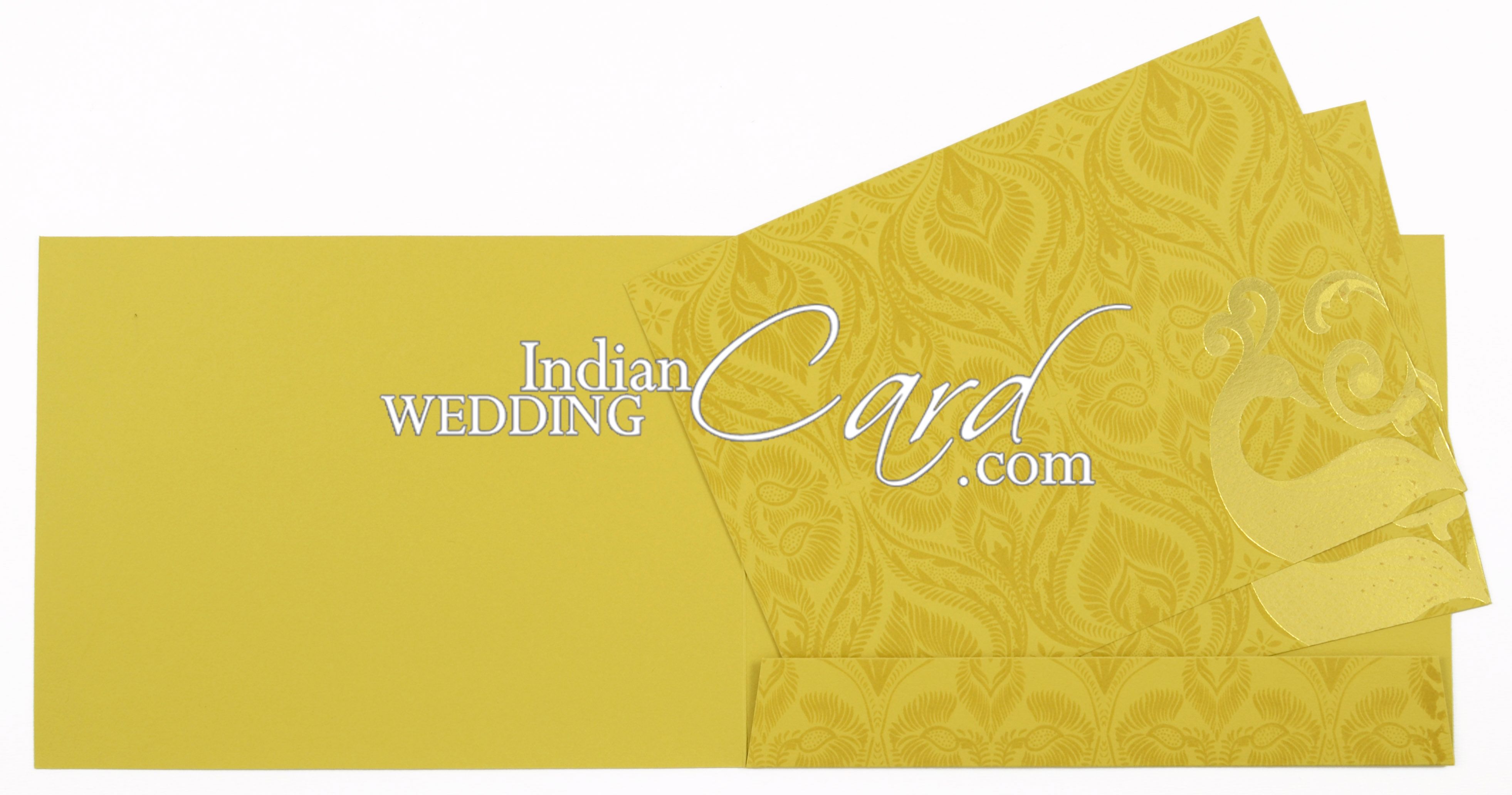 D-5409, Yellow Color, Designer Multifaith Invitations.