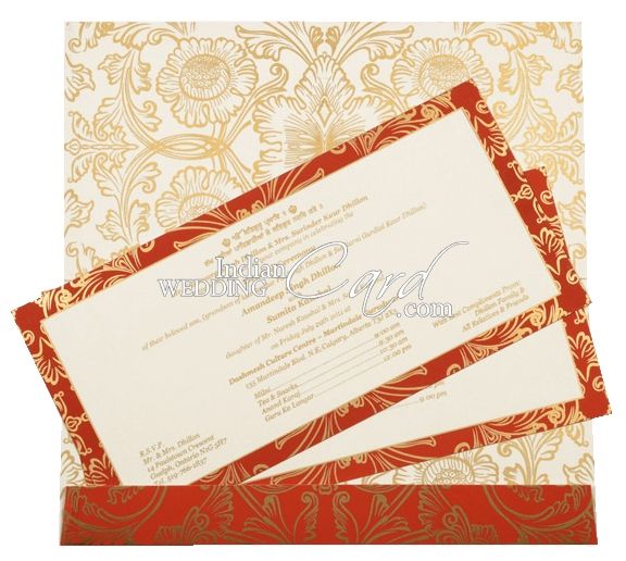 D-5491, Red Color, Hindu Wedding Cards, Hindu Wedding Invitations ...