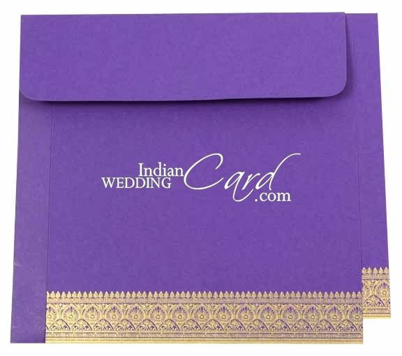D-5883, Purple Color, Hindu Cards.