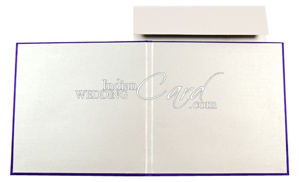 D-6039, Purple Color, Shimmery Finish Paper, Ribbon Layered Cards ...