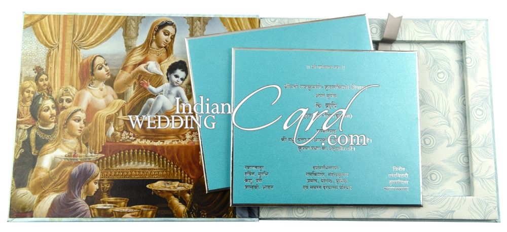 D-6278, Light Blue Color, Shimmery Finish Paper, Laser Cut Cards ...