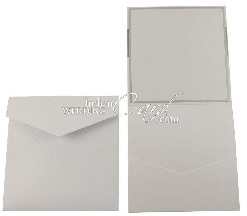 D-6452, White Color, Shimmery Finish Paper, Ribbon Layered Cards ...