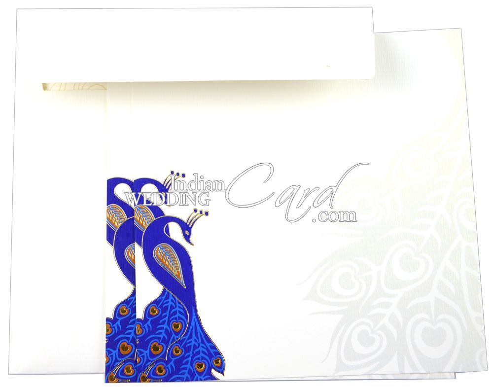 D-6558, White Color, Hindu Wedding Cards, Hindu Wedding Invitations ...