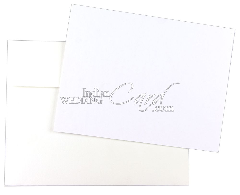D-7069, Cream Color, Single Sheet Cards, Hindu Cards.