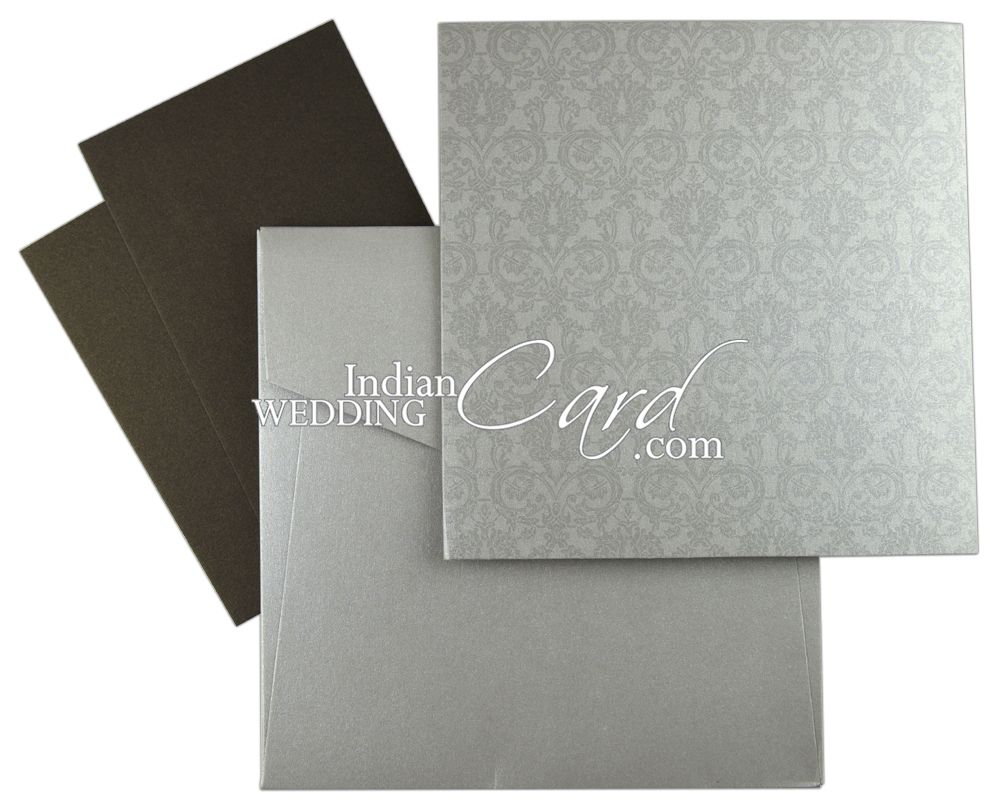 ‘Bismillah’ theme three-fold docket style wedding card - D-7460