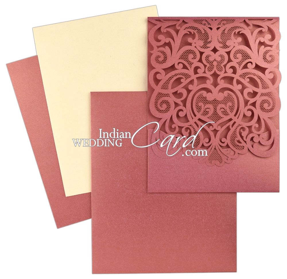 Pink shimmer docket style Intricate Jali Laser cut high end Wedding ...