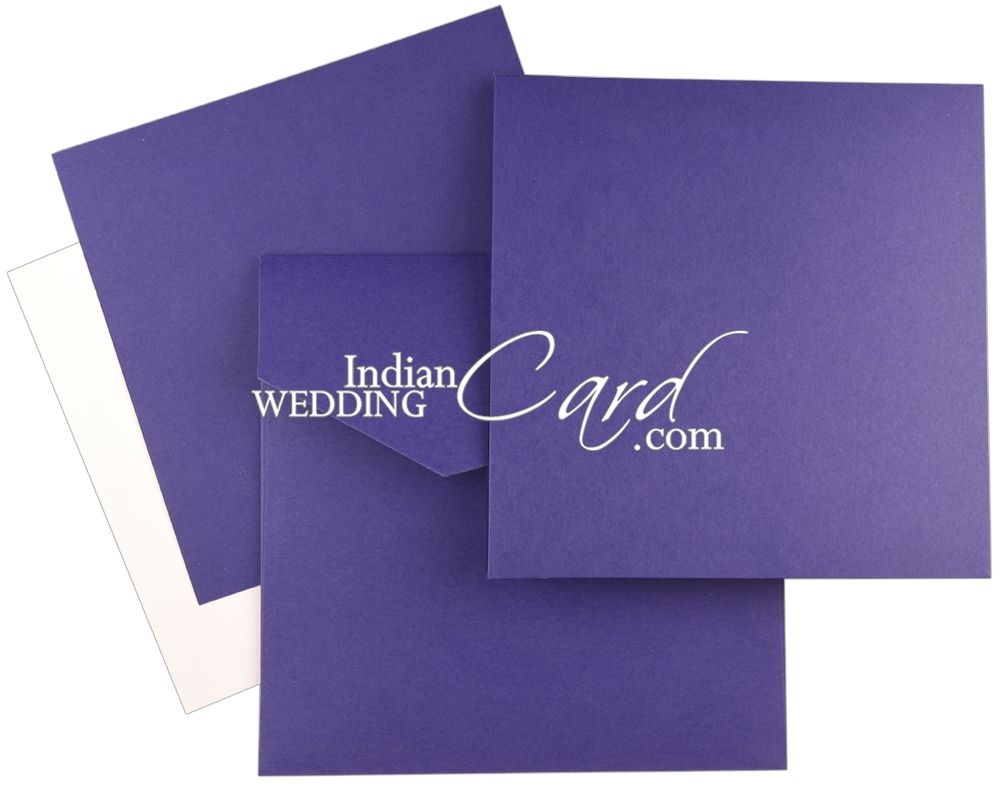 Purple colored Laser cut theme with Baroque foil border Sikh Wedding ...