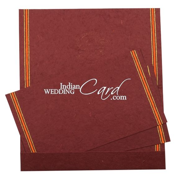 D-84, Red Color, Handmade Paper, Hindu Cards.