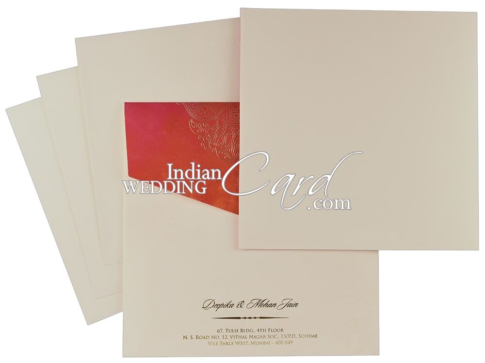 D-8460, White Color, Shimmery Finish Paper, Designer Multifaith ...