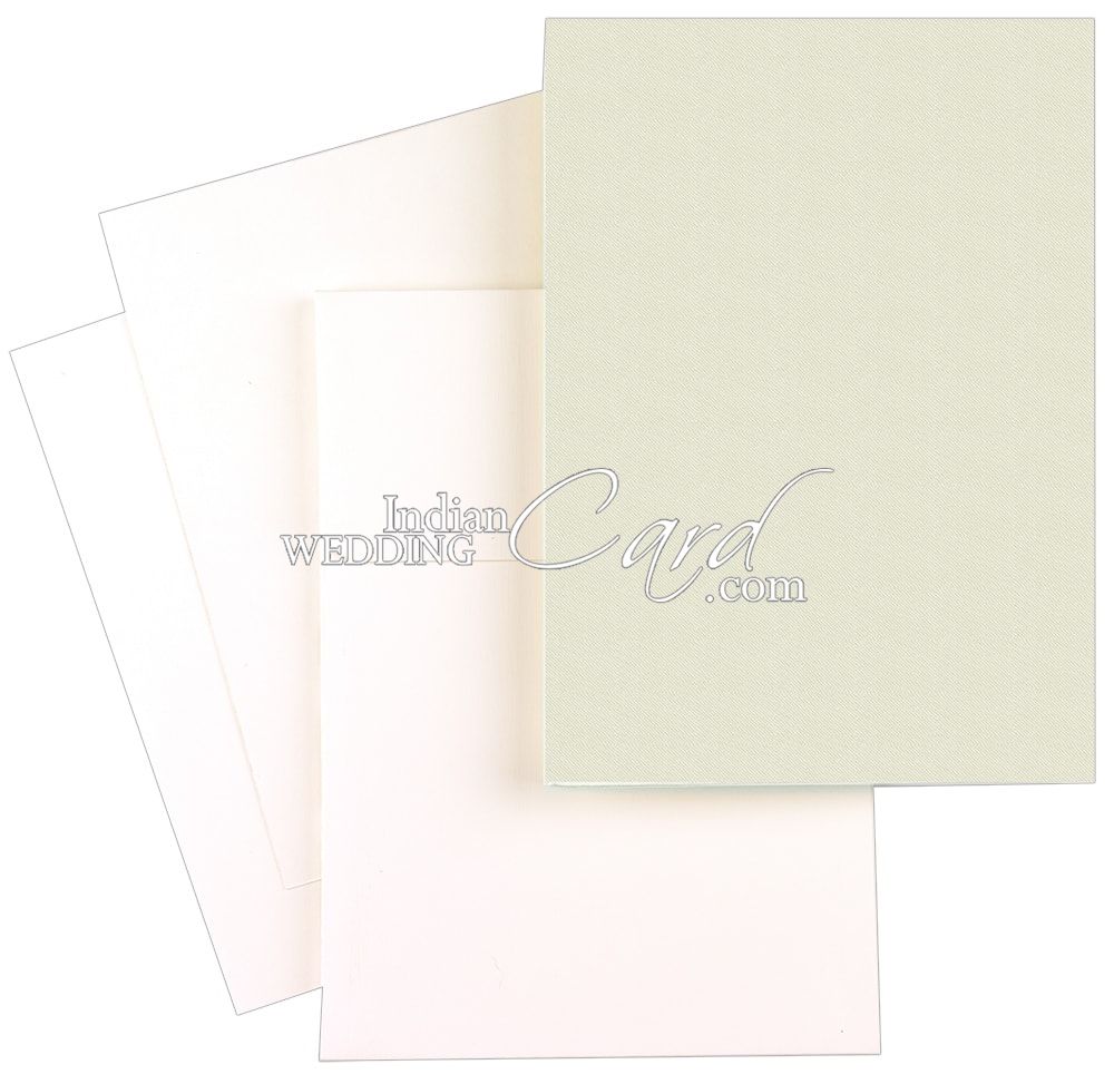 Hardbound thick cream satin card - D-8619