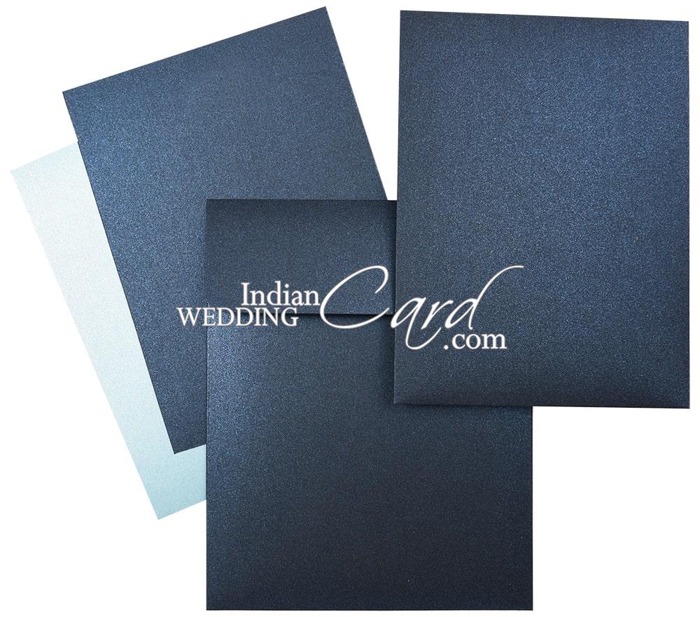 Navy-blue color docket style intricate Jali laser cut Hindu wedding ...