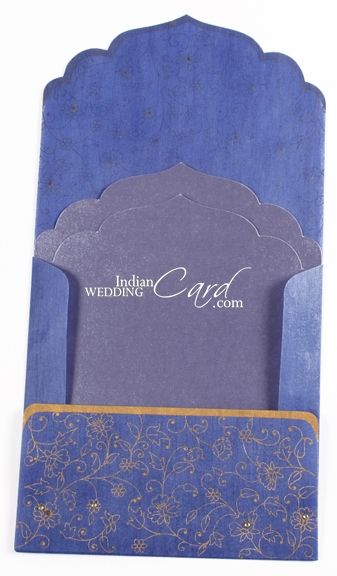 D-966, Blue Color, Designer Multifaith Invitations.
