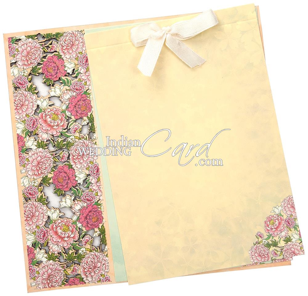 D-9720, Pink Color, Multicolor Offset Cards, Laser Cut Cards, Designer ...