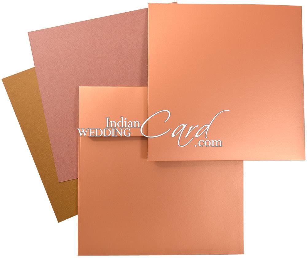 D-9732, Orange Color, Shimmery Finish Paper, Designer Multifaith ...