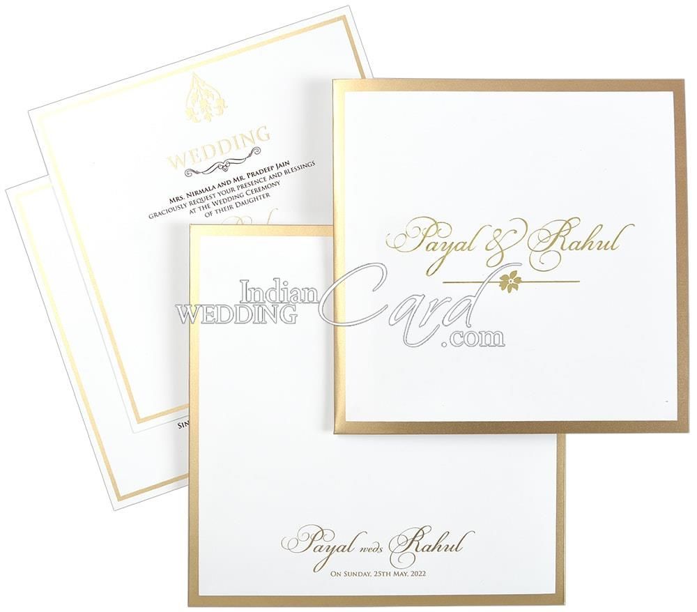D-9789, White Color, Shimmery Finish Paper, Designer Multifaith ...