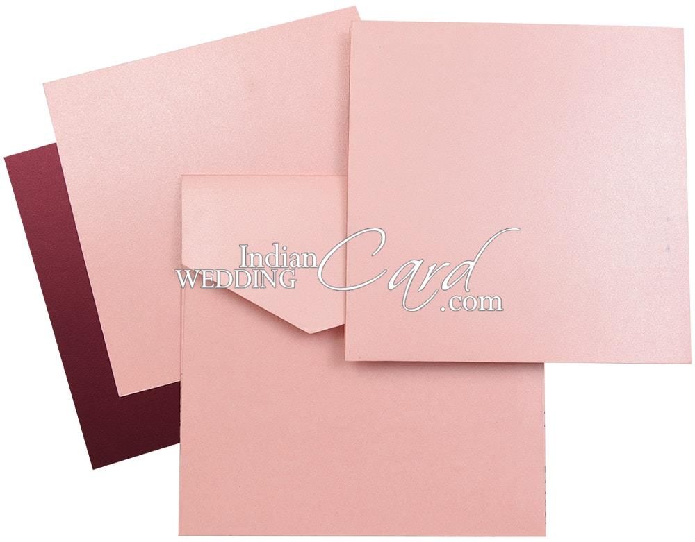 D-9973, Pink Color, Shimmery Finish Paper, Laser Cut Cards, Designer ...