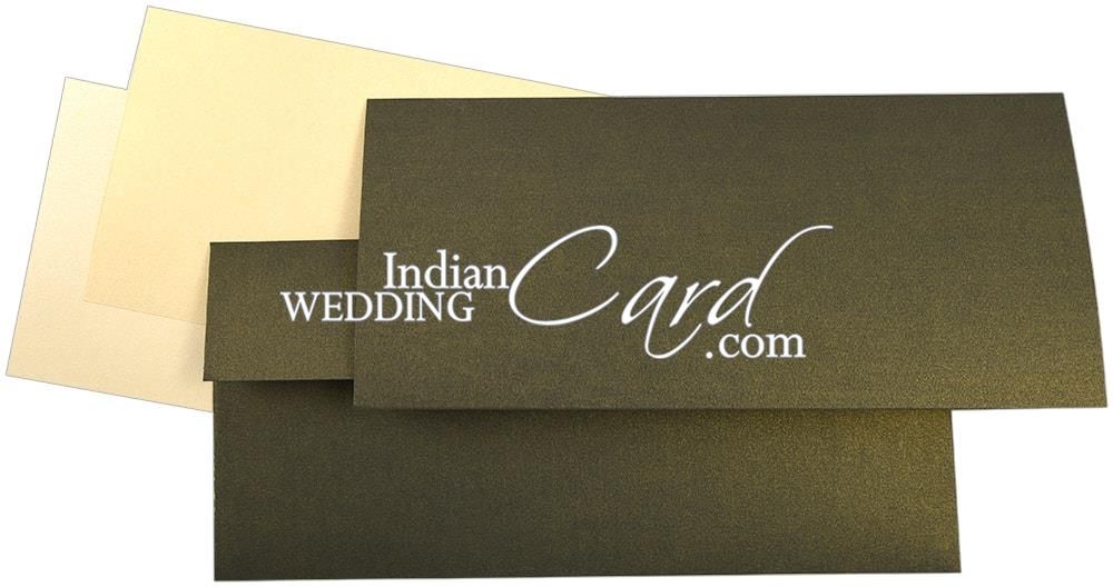 D-9996, Green Color, Shimmery Finish Paper, Laser Cut Cards, Designer ...