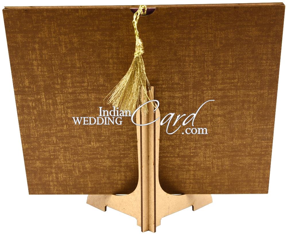 IWLV62, Brown Color, Shimmery Finish Paper, Laser Cut Cards, Designer ...