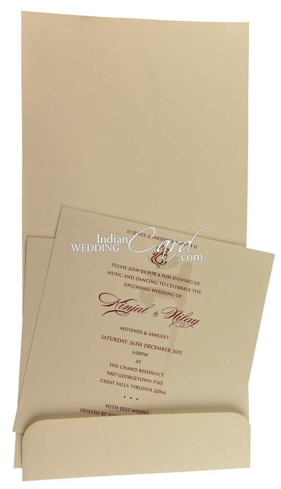 IWMD06, Cream Color, Shimmery Finish Paper.